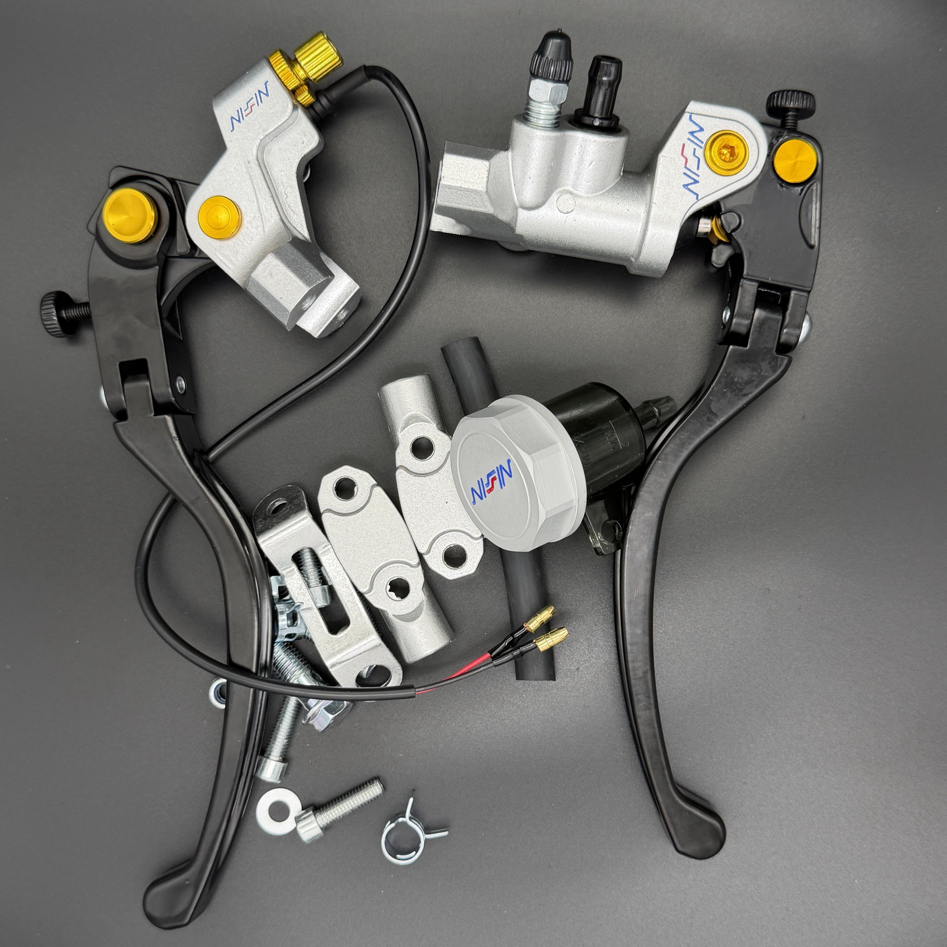 NISSIN BRAKE MASTER SET CNC with Side mirror holder (Thailand) | Shopee ...