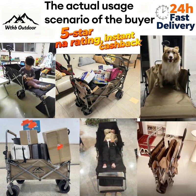 Wthb Outdoor Camping trolley cart Multifunctional Foldable Portable ...