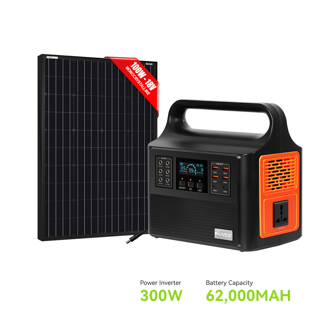 NSS 300W Power Station With SOLAR PANEL Solar Generator Set Multi ...