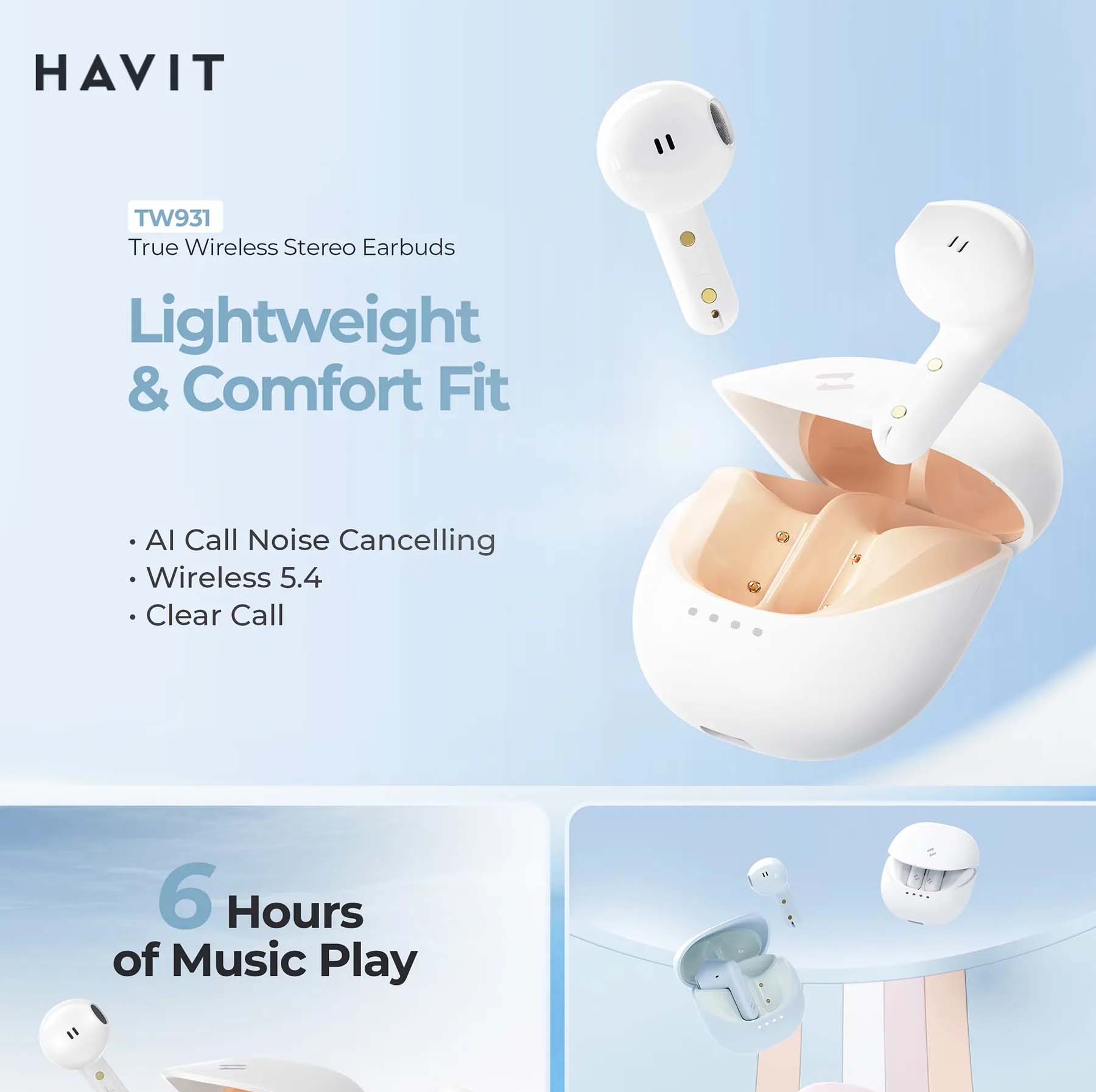 HAVIT TW931 True Wireless Stereo Earbuds | Shopee Philippines