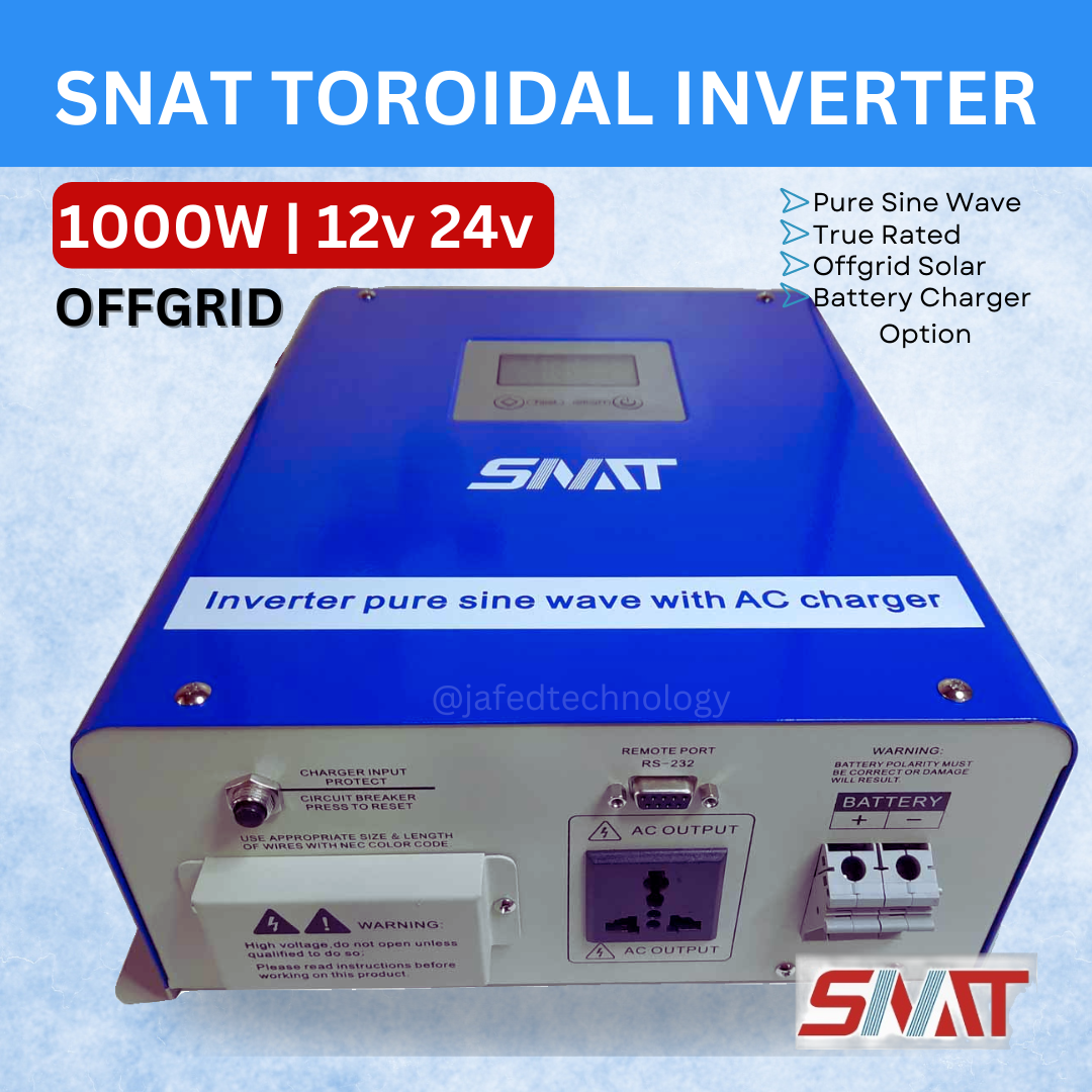JAFED 1KW SNAT Toroidal Offgrid Pure Sine Wave Inverter Solar inverter ...