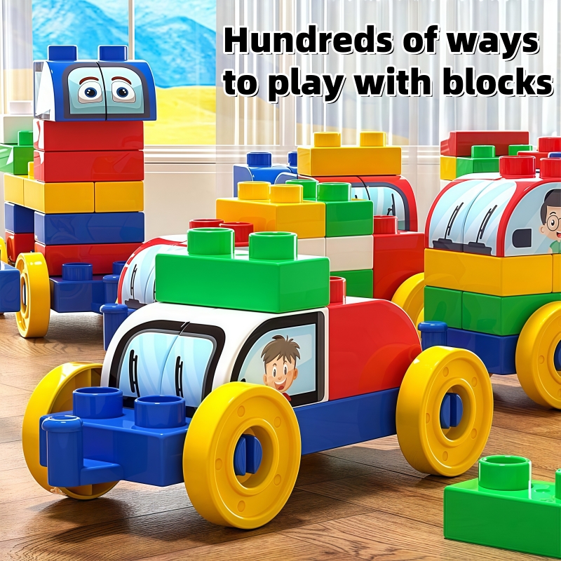 140PCS/280PCS Car DIY Building Blocks Large particle assembly blocks ...