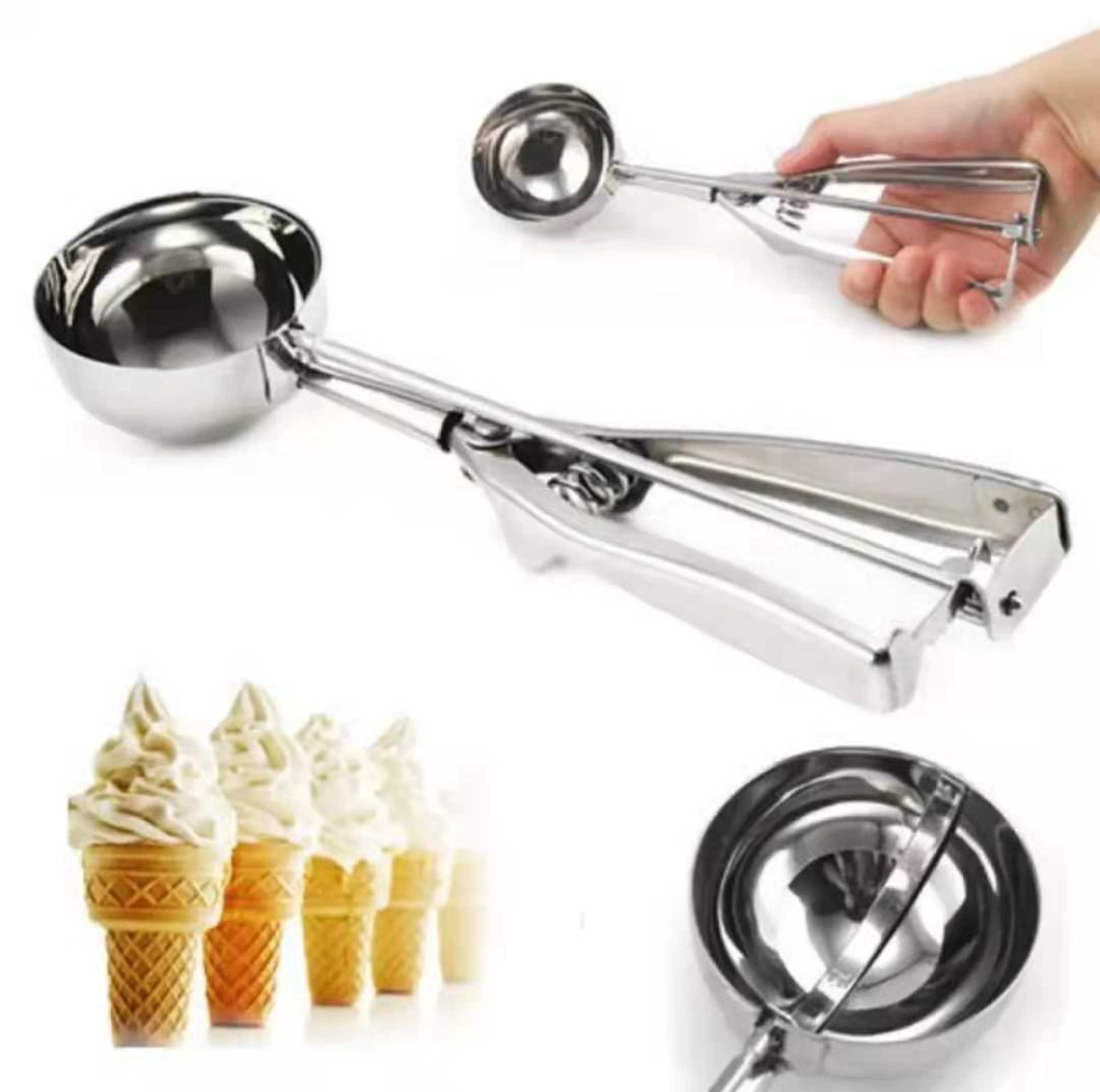 DIY Thickened 304 Stainless Steel Ice Cream Scoop Fruit Ball Maker Ice ...
