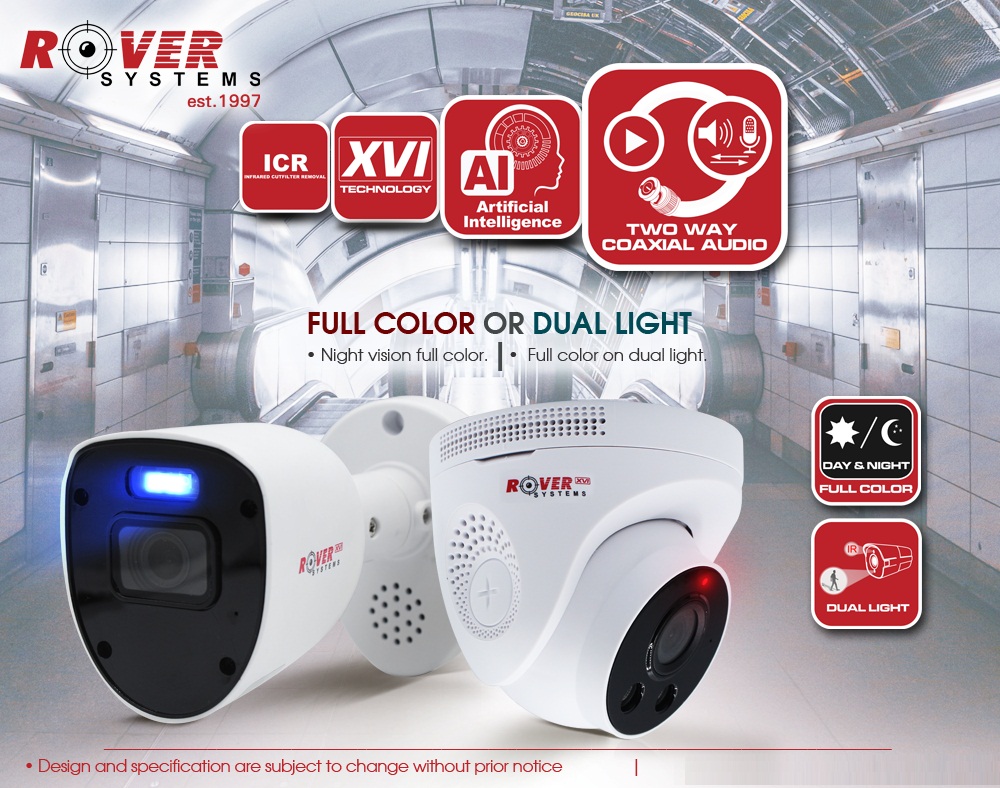 Rover Systems 5MP Day & Night FULL COLOR DUAL LIGHT Bullet Outdoor CCTV ...