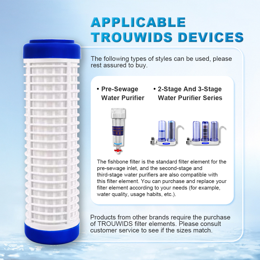 TROUWIDS Food Grade Water Purifier Filter Cartridge Pre-Sediment Water ...