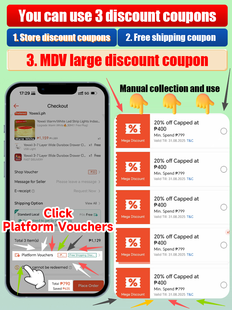 Yowxii Super Ceiling Light Light Waterproof Square Light Bulb E27 ...