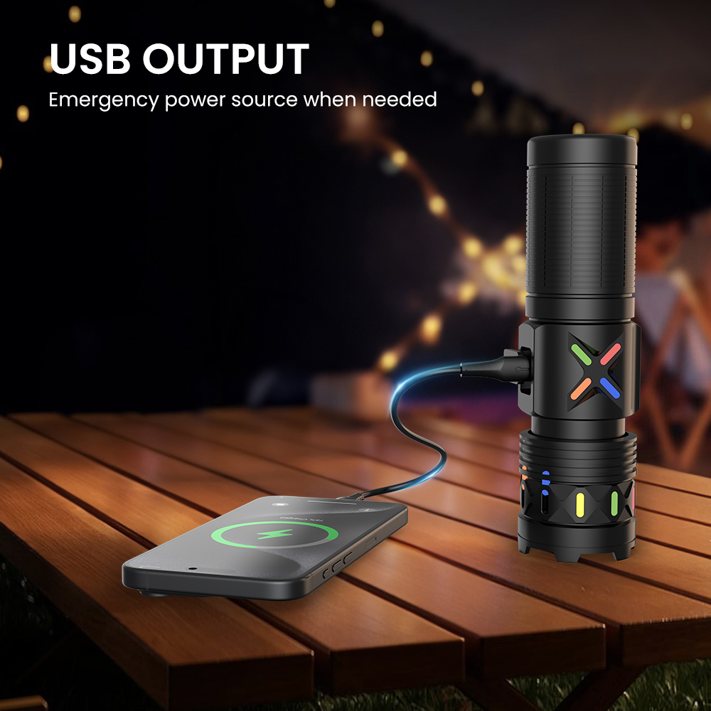 Orashare OL16 1000 Lumens LED Flashlight 3600mAh Rechargeable Zoomable ...