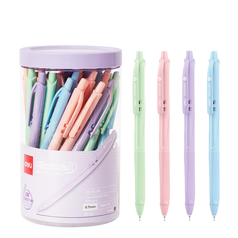 Deli New Ballpen 0.7mm Press Medium Oil Pen Mini Tip EQ117C 1Pc ...