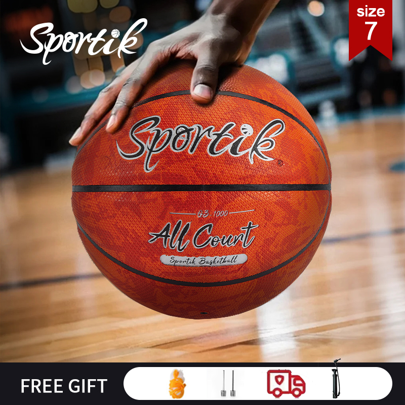 Sportik Basketball Ball Size7 Original PU Basketball Indoor Outdoor ...