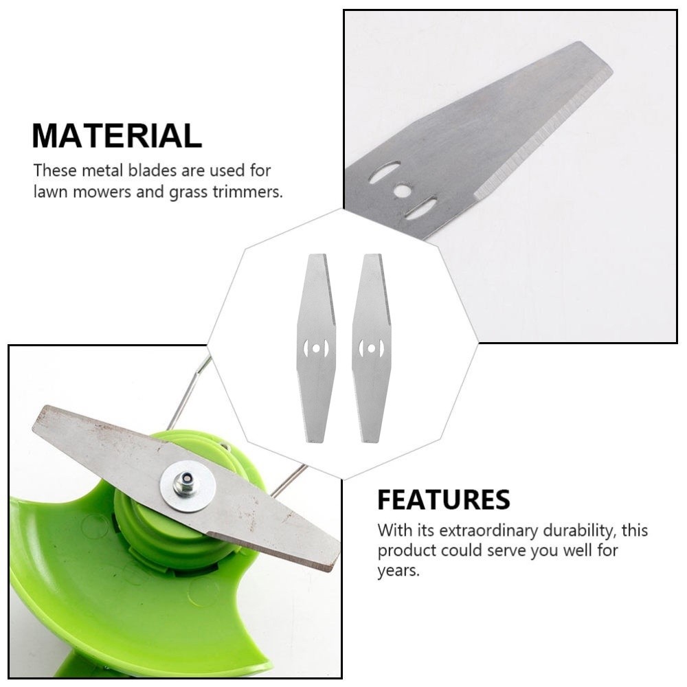 8PCS 3 Hole Alloy Blade Grass Cutter Blades 6 Inch 150mm Lawn Mower ...
