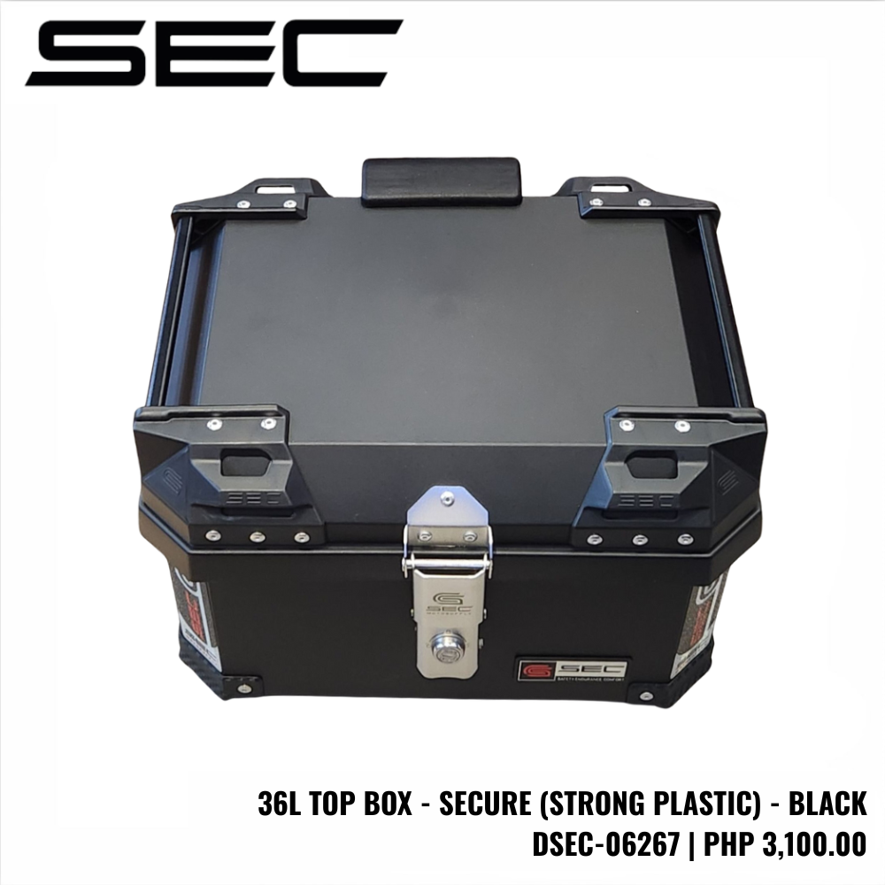 Sec Topbox 36 Liters Top Box for Motorcycle Top Box - SECure (Strong ...