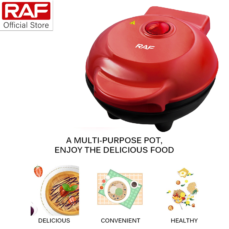 RAF 500W Heart shape Electric Waffle Maker Anti-Overflow Non-stick ...
