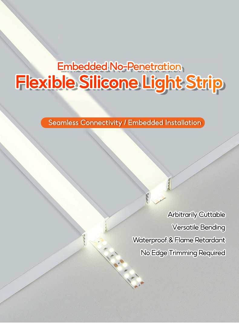 3M/5M Embedded LED 1510 Silicone Channel Flexible Light Strip IP65 ...
