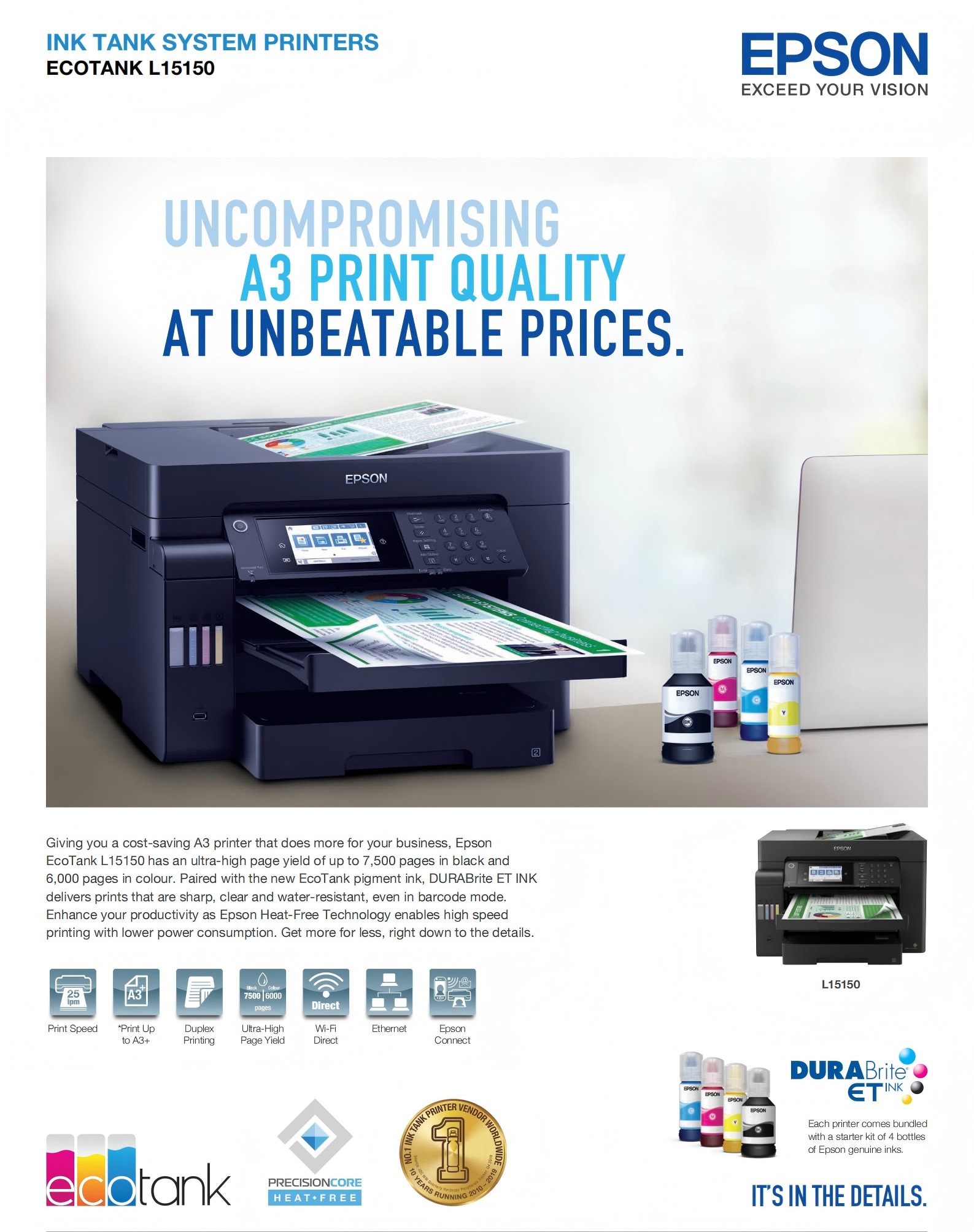 008 Epson ink,Original Black ink L6580 L6460 L15180 L15160 M15180 ...