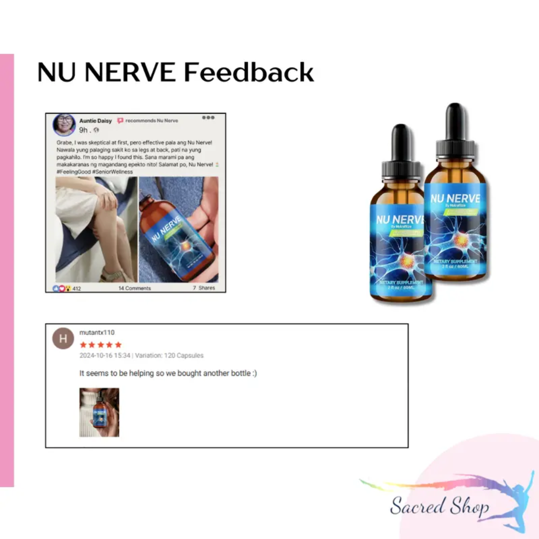 Nu Nerve 60ml – Nerve Support Supplement Drops for Pain Relief, Nerve ...