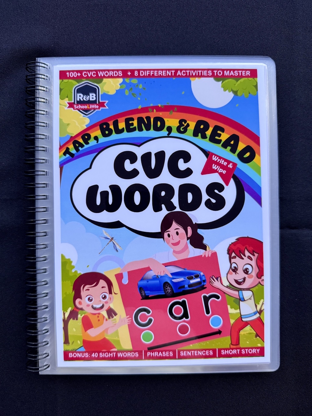 Tap, Blend, and Read CVC Words | 100+ CVC Words | Laminated Reading ...