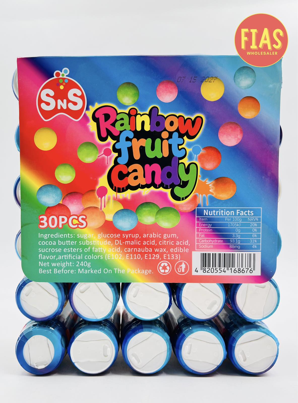 30 pcs Rainbow Fruit Candy in Can Wholesale Paninda Lootbag Treats ...