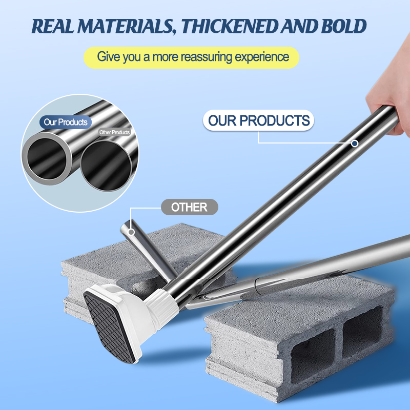 Stainless Steel Clothes rod Set Adjustable Curtain Rod Tension Rod ...