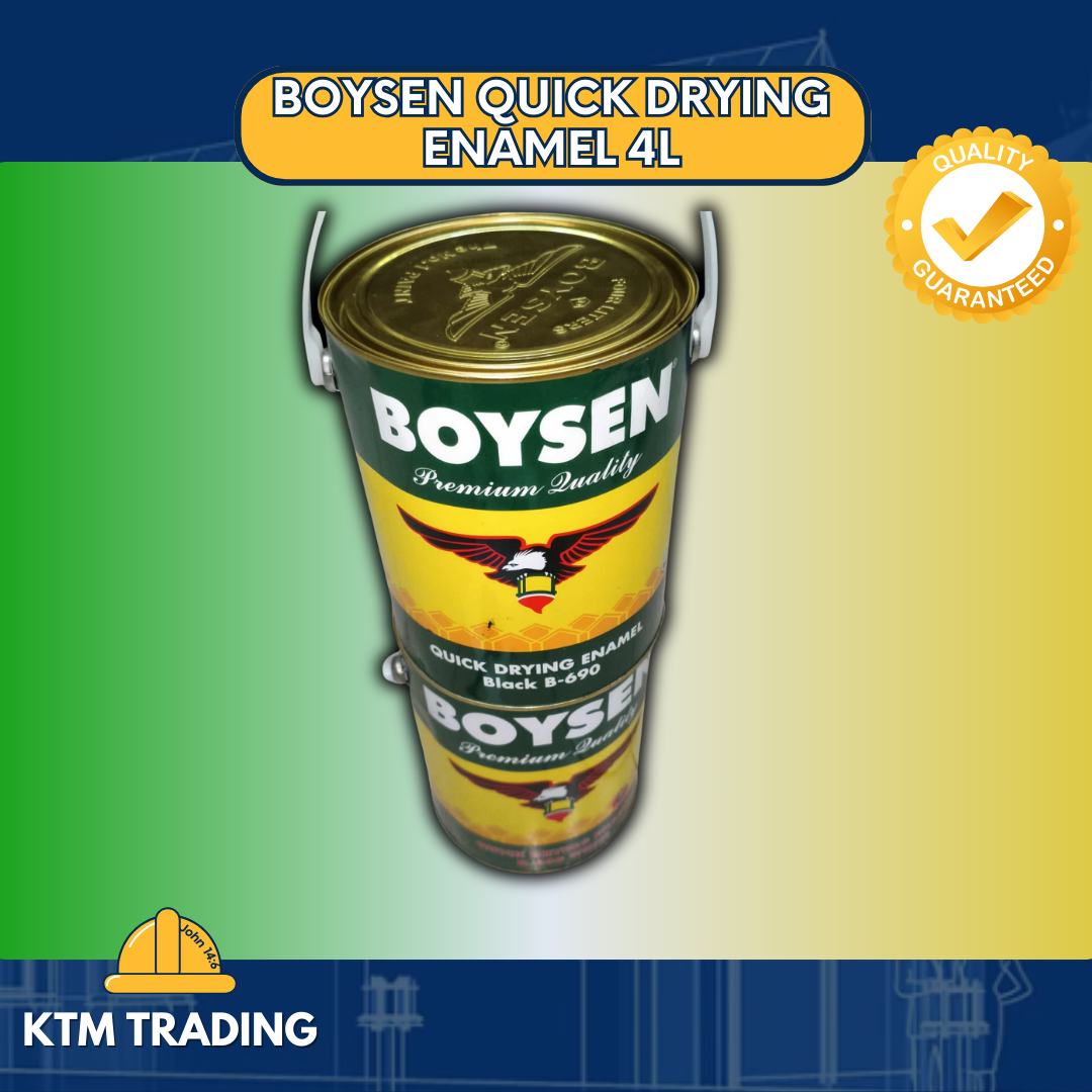 BOYSEN QUICK DRYING ENAMEL 4 LITERS BLACK/WHITE | Shopee Philippines