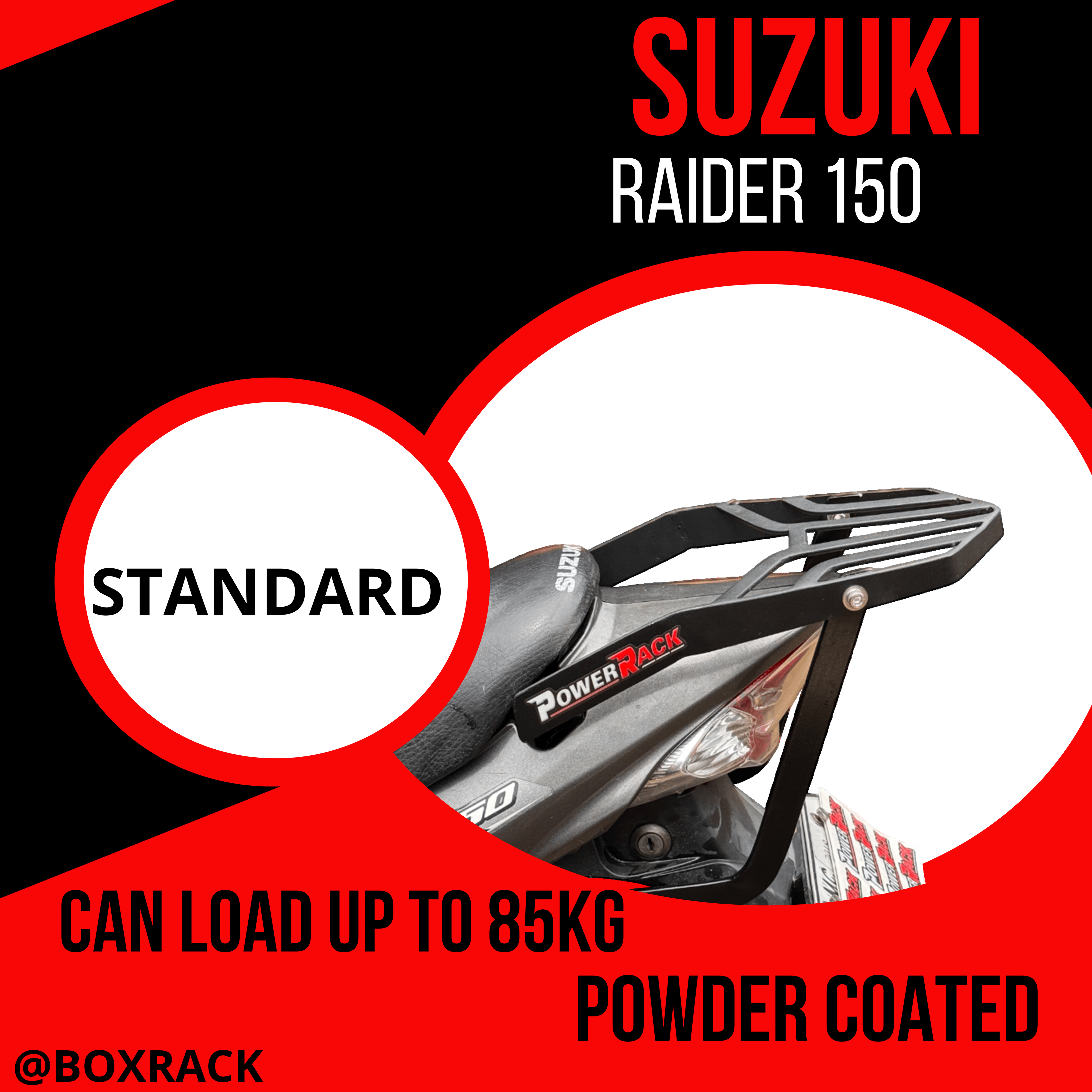 SUZUKI RAIDER CARB 150 BENDED (WITH SUPPORT) POWERRACK R150 TOPBOX ...