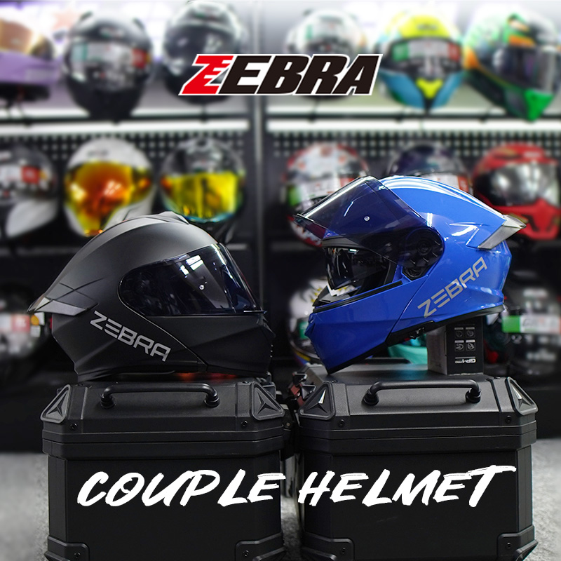 ZEBRA couple helmet modular helmet full face dual visor For Motorcycle ...