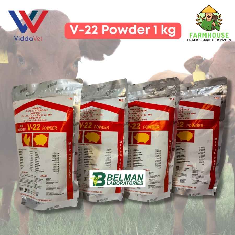 Viddavet 1 kg V-22 powder for pets livestock v22 vitamins for pigs cow ...