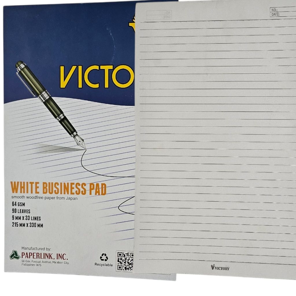 Victory White Business Pad 90 Leaves | Shopee Philippines