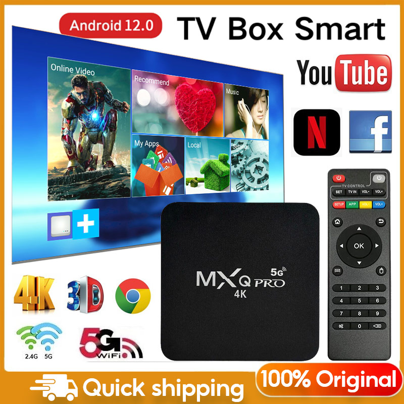 MXQ Pro 5G 4K smart TV box WiFi Android 12.0 HD TV box smart set top ...