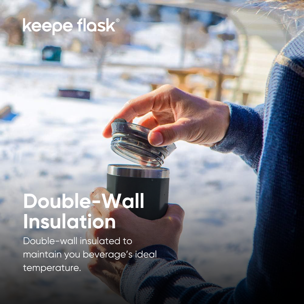 Keepe Flask Coffee Mug Stainless Steel Insulated Tumbler Hot and Cold ...