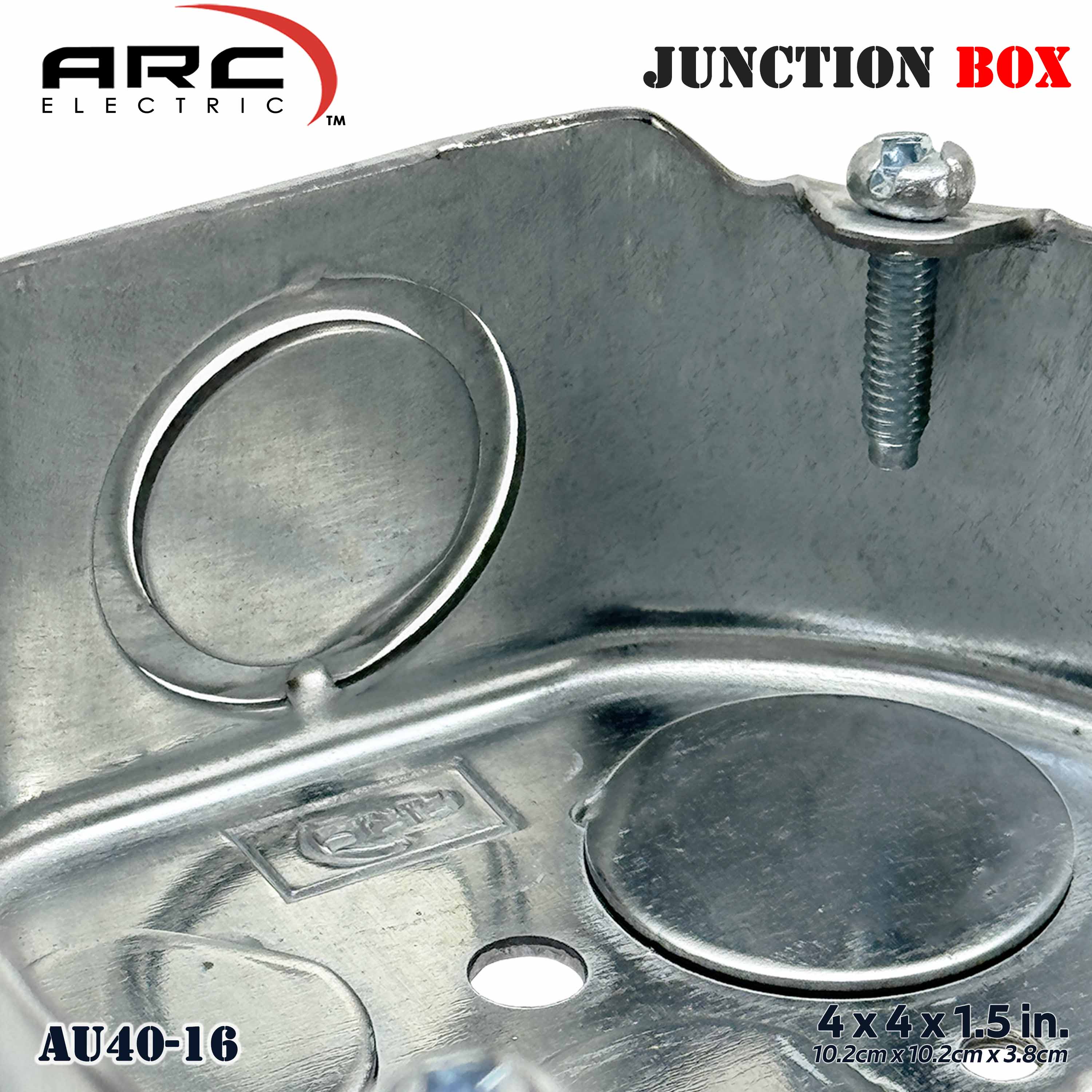 ARC JUNCTION BOX Heavy Duty Metal Deep-Type 1/2" & 3/4" Knockout Hole ...