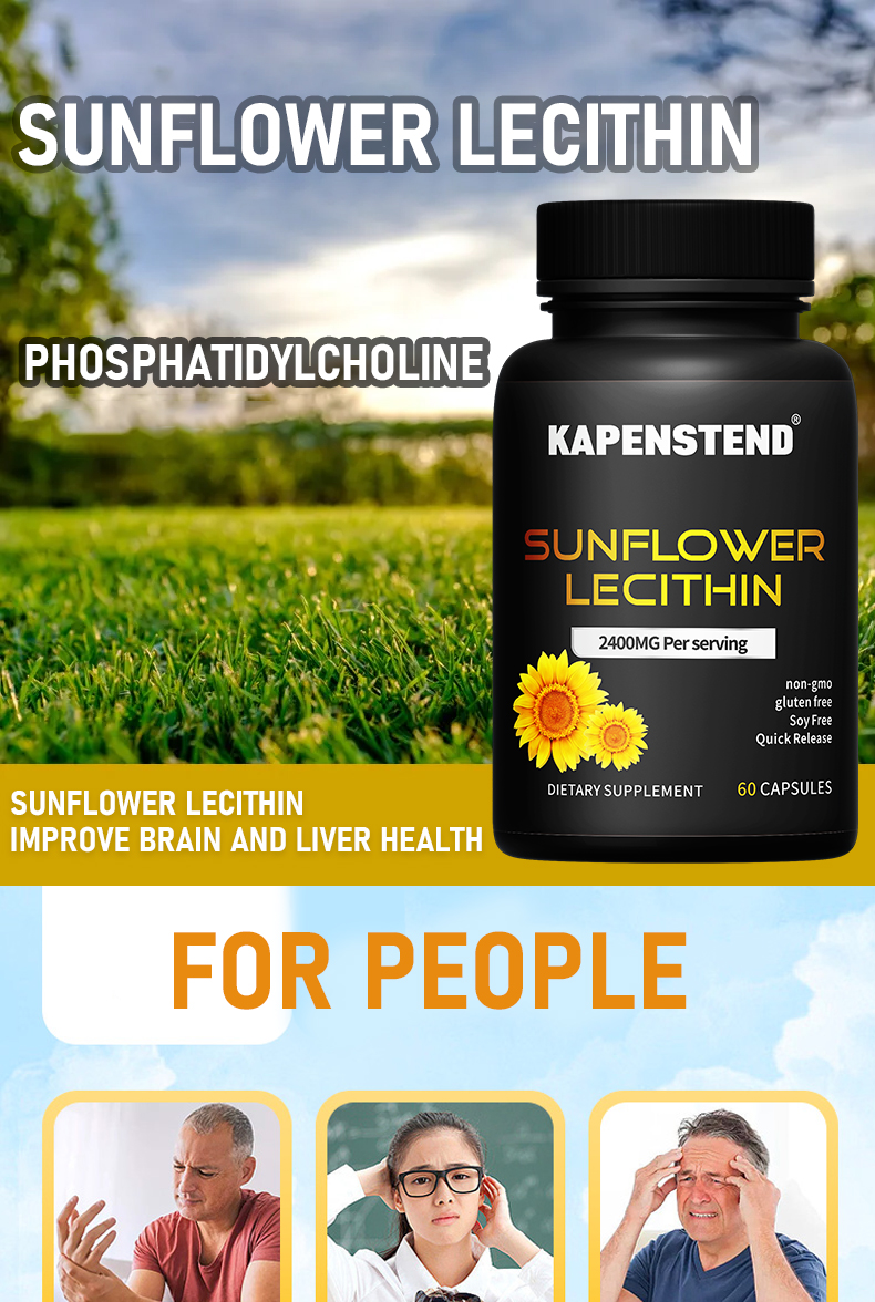 Sunflower Lecithin capsules, Helps with pregnancy health and relieves ...