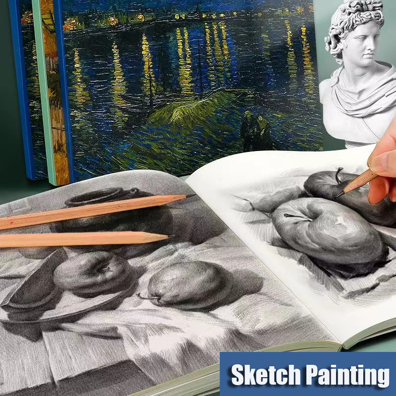 Van Gogh Sketchbook Sketch Pad Drawing Notebook 20K 80 Sheets Thickened ...
