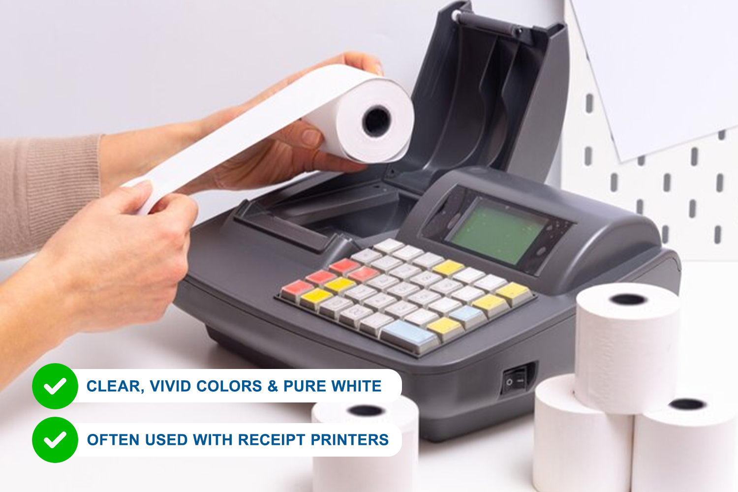 10 ROLLS Receipt Paper 57mm (x 30mm, 40mm, 50mm) 60GSM | 70GSM Core ...