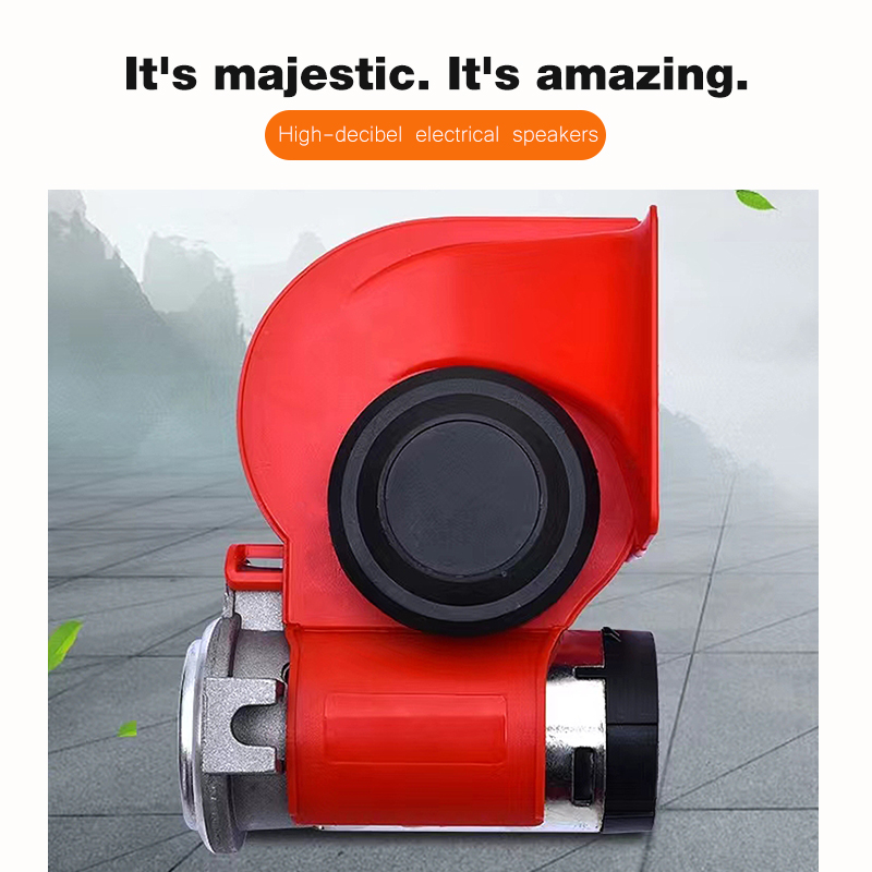 12V 24V Compact Horn Dual Tones Air Snail Horn 130DB Super Loudly Air ...