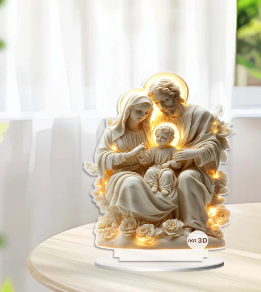 BUTTERFLY 1 pc Sacred 2D Nativity Scene – Holy Family with Flowers ...