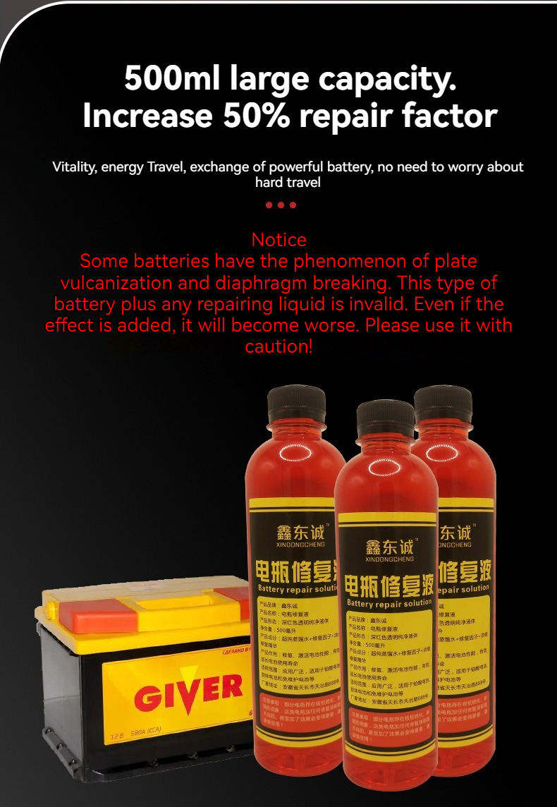 Battery repair fluid battery repair solution Used in various ...