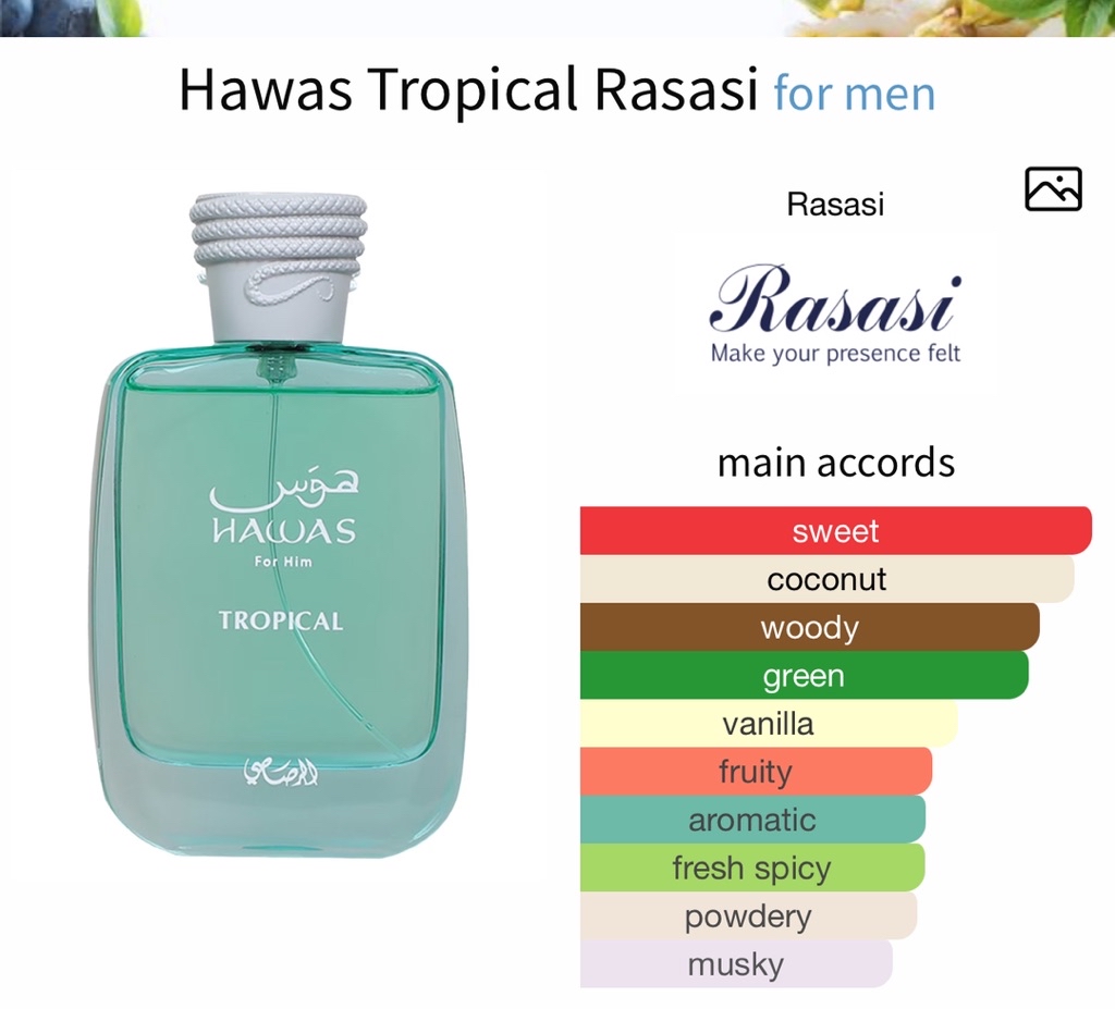 Hawas Tropical 100ml by Rasasi | Shopee Philippines