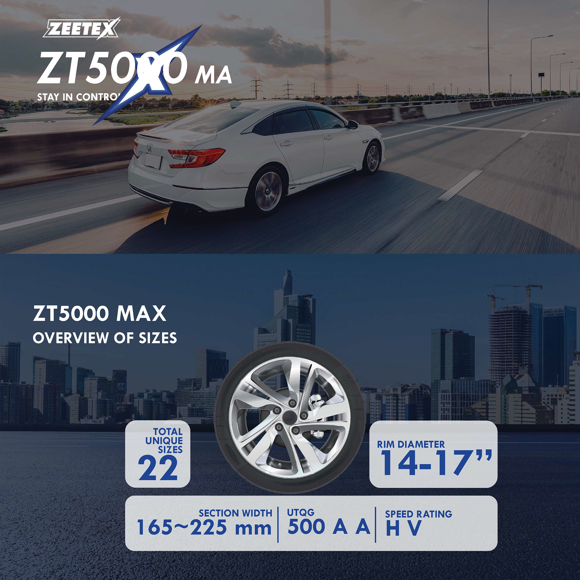 ZEETEX ZT5000 Max 175/70 R14 88H XL All-Season Tire (Extra Load Rated ...