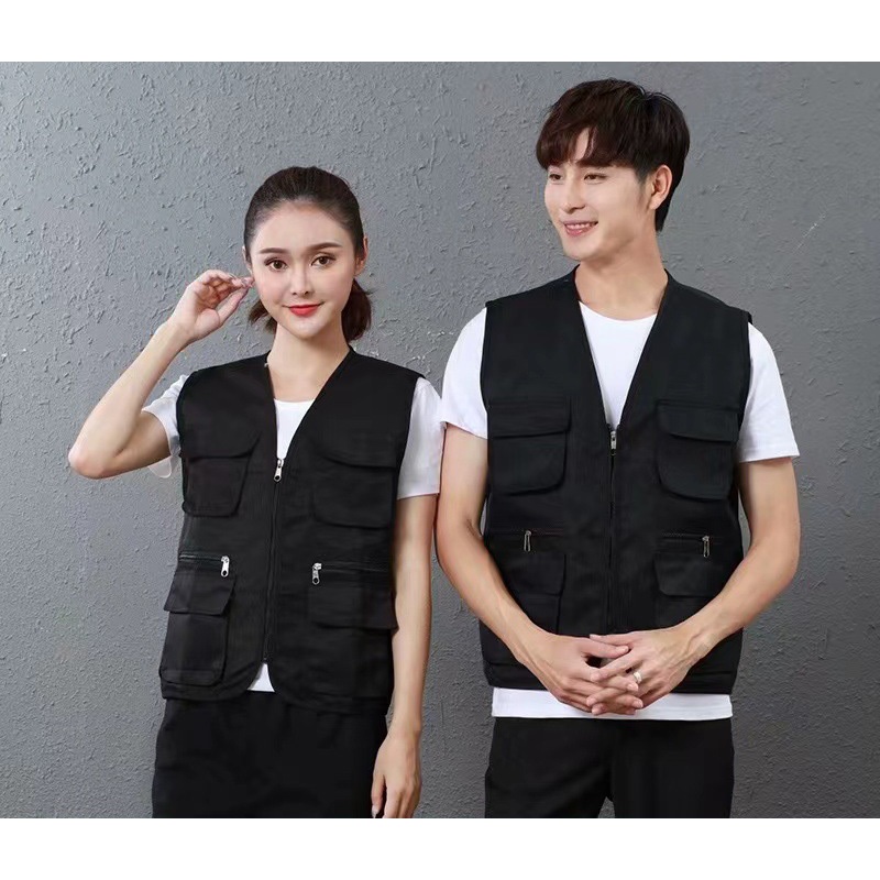 Casual sleeveless vest Fashion work vest men's and women's photography ...