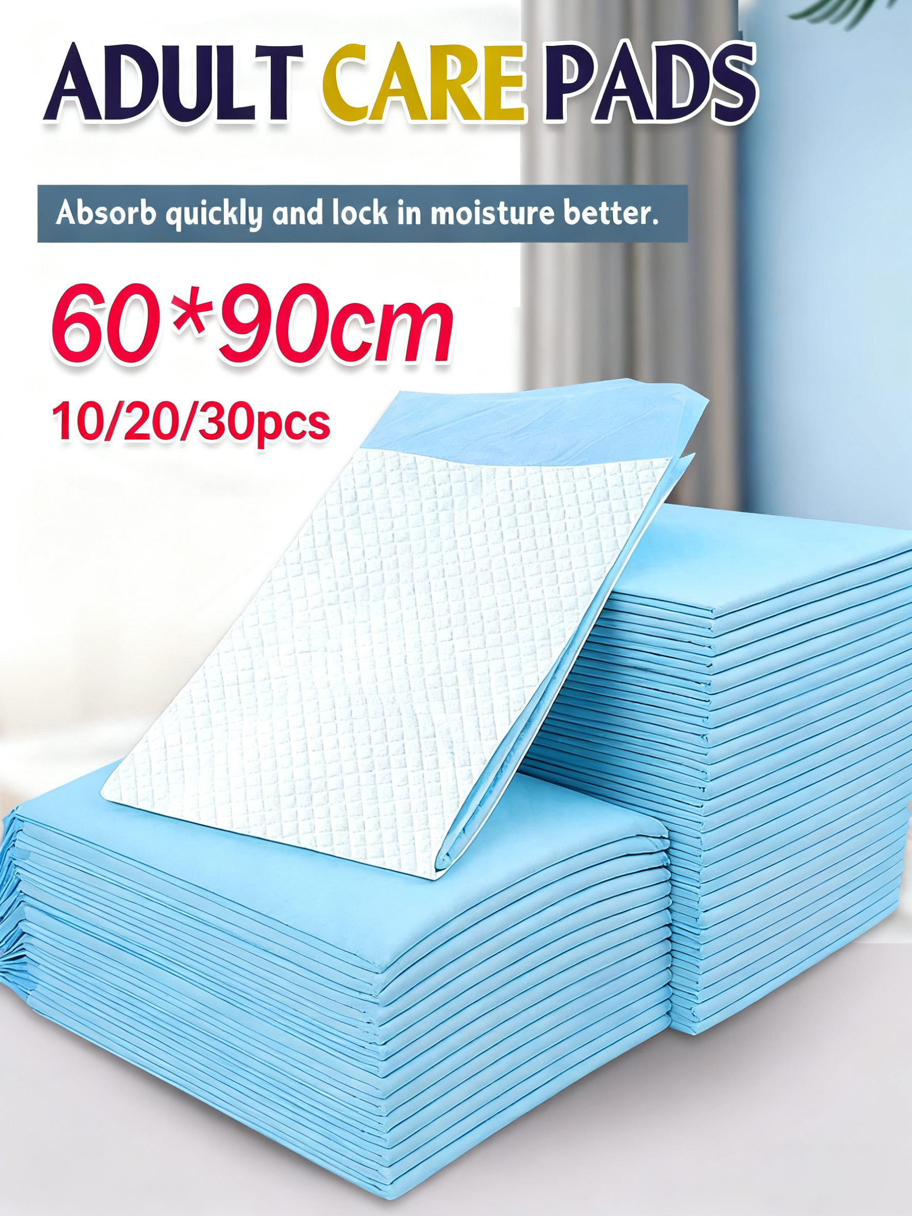 Disposable Adult Underpads (10/20/30pcs): Super Absorbent Urine Pads ...