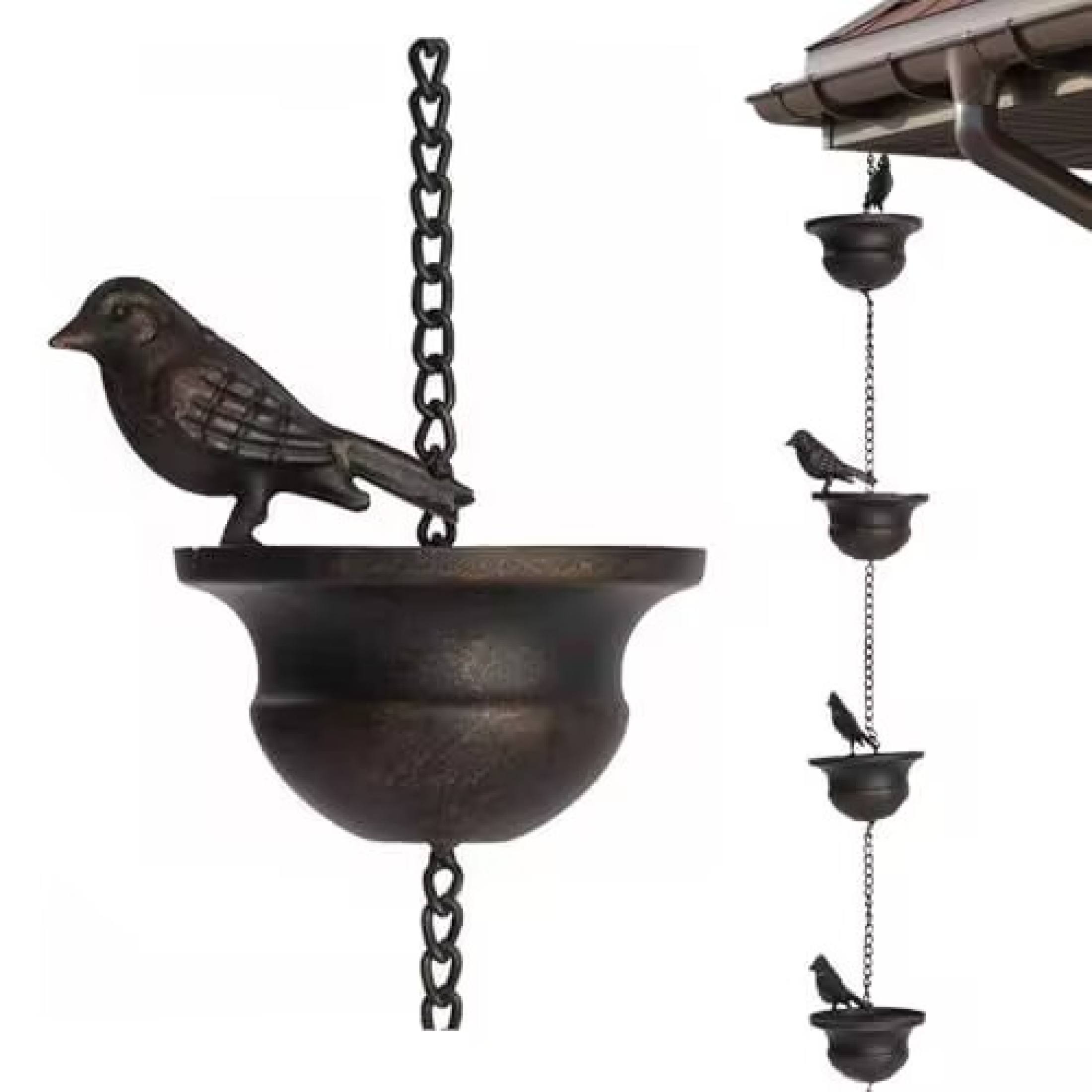 Iron decorative bird rain chain drainage chain, suitable for outdoor ...