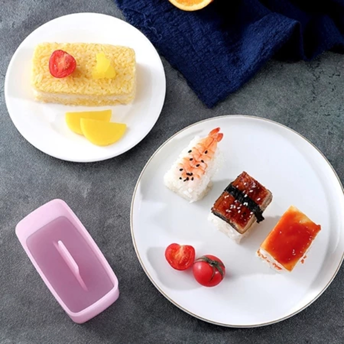 Rice Mould Musubi Molder Maker Rectangular Layer Mold Box Scoop Onigiri ...