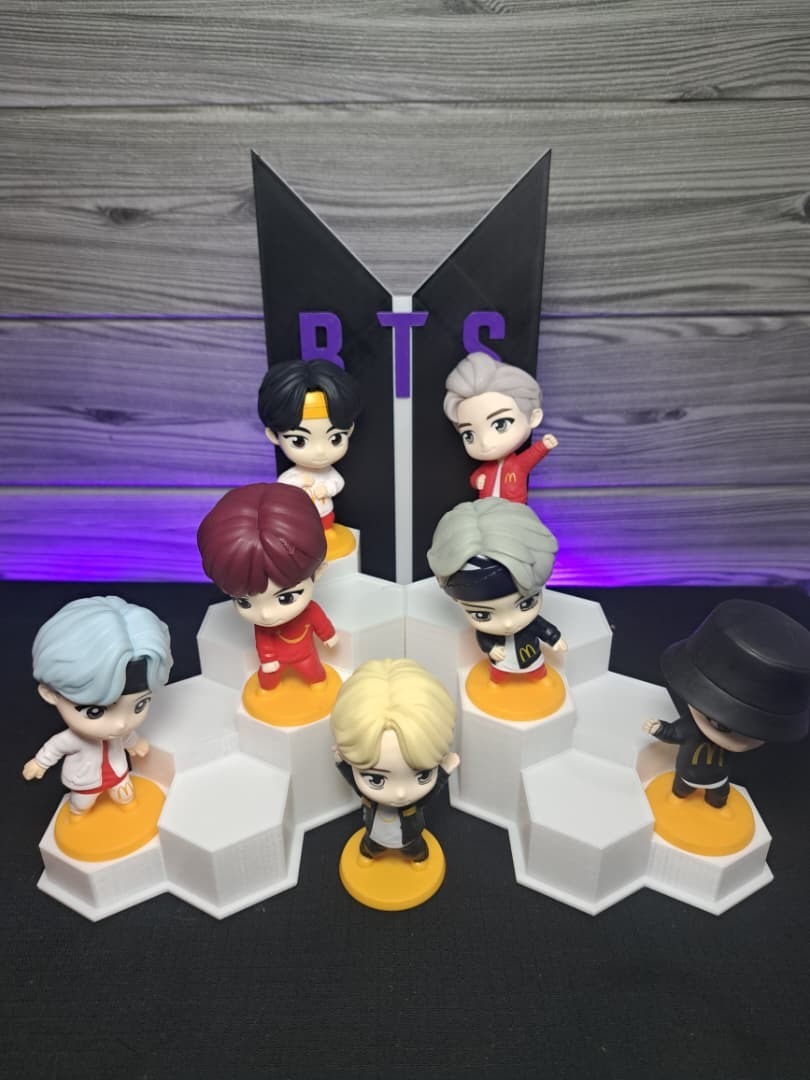 TinyTAN BTS Figure Display Stand – 3D Printed Collectible Toy Holder, K ...