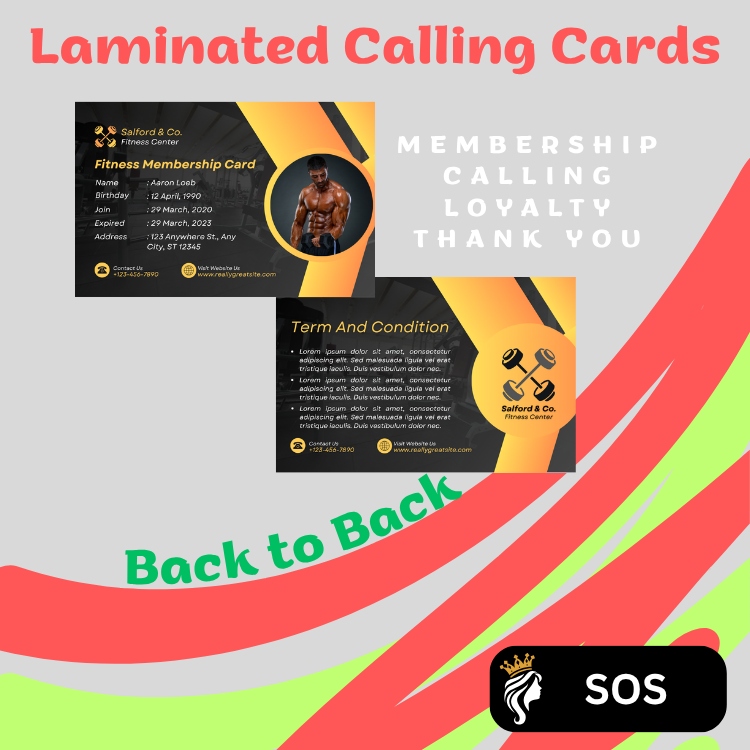 100pcs Laminated business | calling cards | loyalty cards | Shopee ...