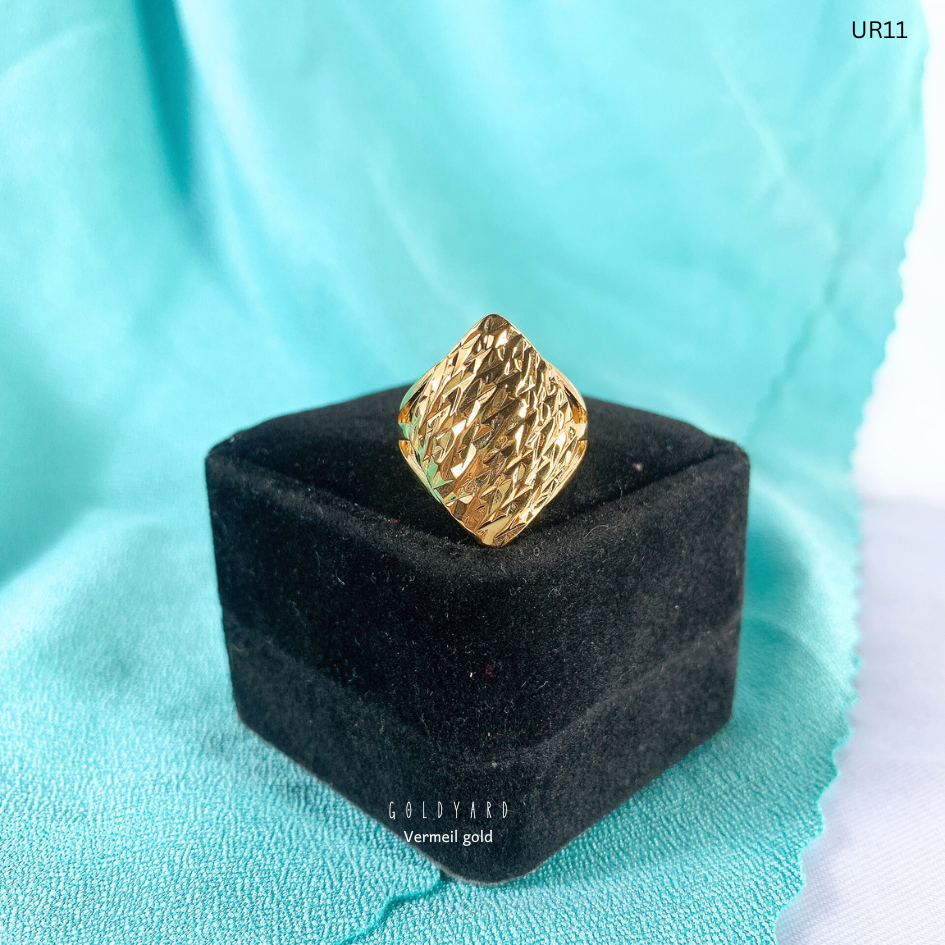 10K US Gold Hollow Adjustable Ring, Minimalist Fashion Accessory for ...