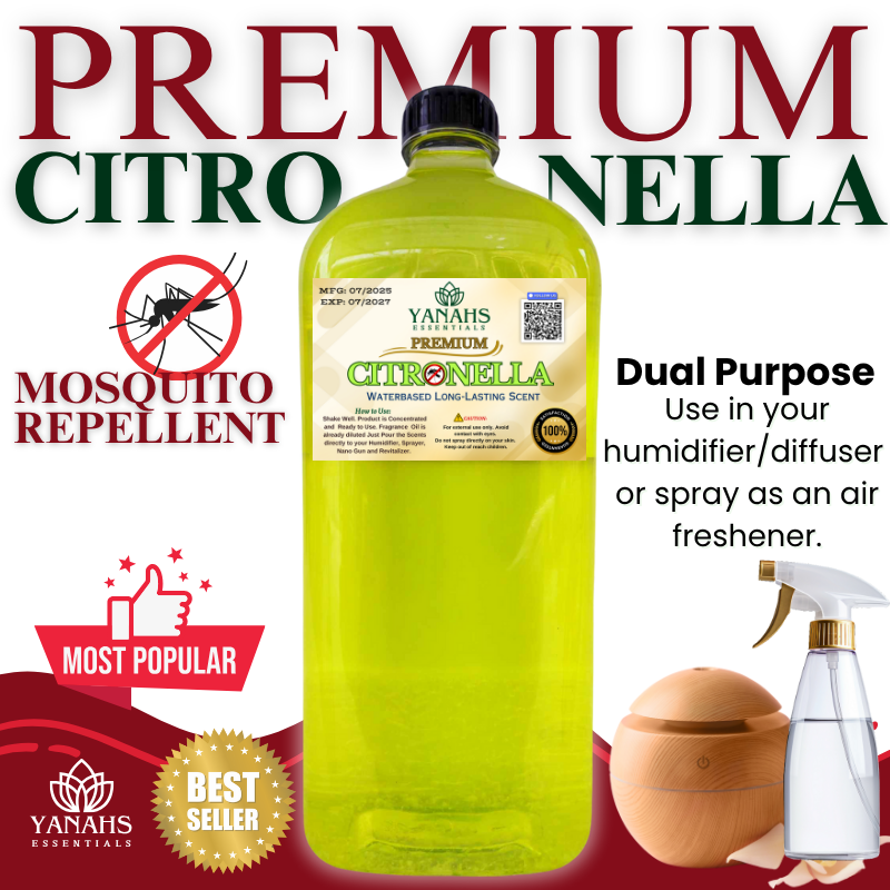 PREMIUM STRONG CITRONELLA Mosquitoes Repellent 1L Water-based Scent for ...