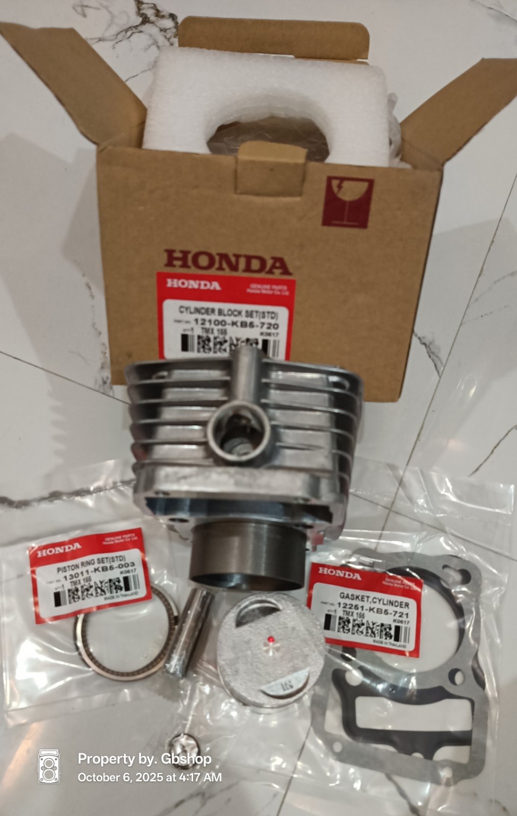 CYLINDER BLOCK TMX 155 HONDA GENUINE PARTS THAILAND 12100-KB5-720 ...