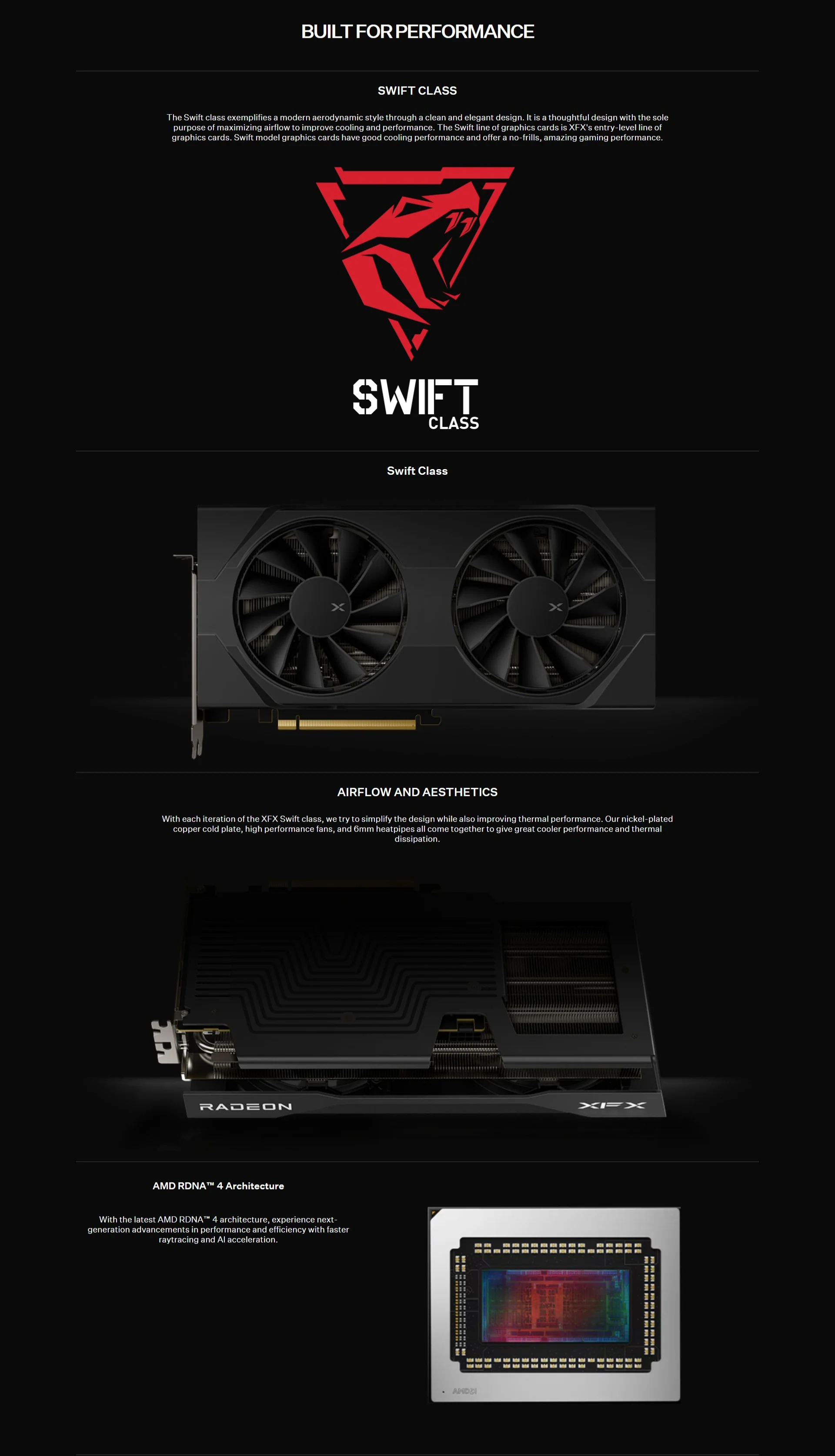 XFX Swift AMD Radeon RX 9060 XT OC Triple Fan Gaming Edition 16GB GDDR6 ...