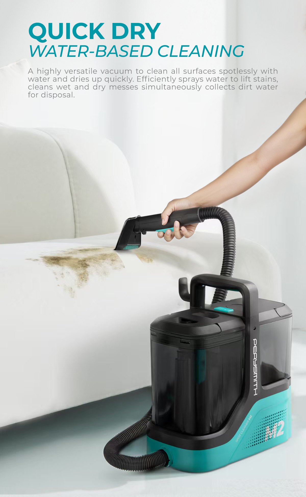 PerySmith CleanPro M2 II Portable Spot Cleaner Wet and Dry Carpet ...
