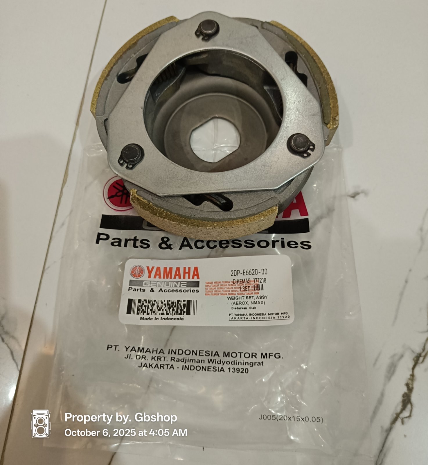 YAMAHA NMAX V1 V2 AEROX V1 V2 CLUTCH SHOE NMAX 2DP-E6620-00 GENUINE ...